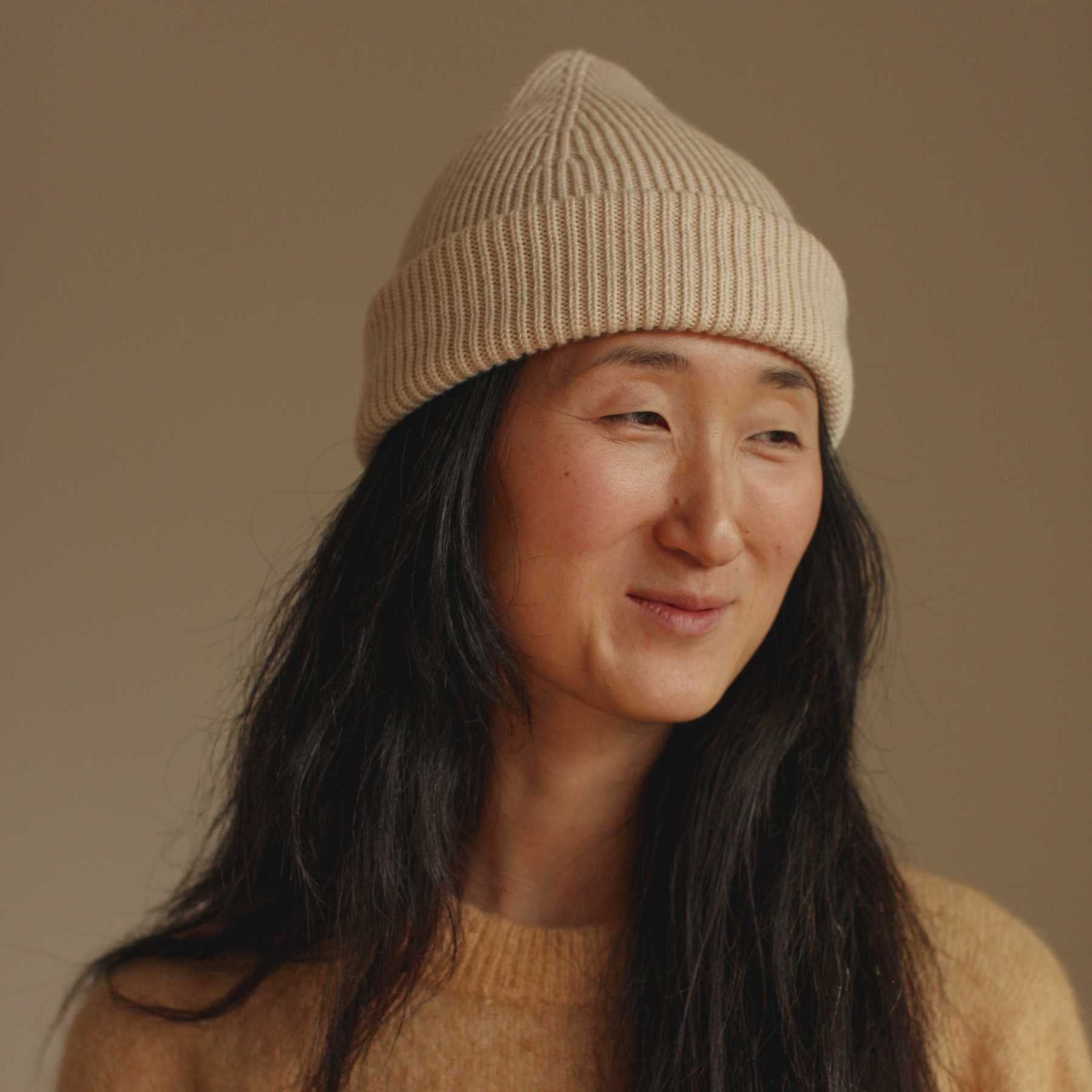 Hvid Beanies aus Merinowolle | WOODZY CONCEPT